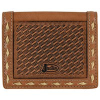 Justin Front Pocket Bifold Wallet Basket Weave Tooled – G3 Mercantile